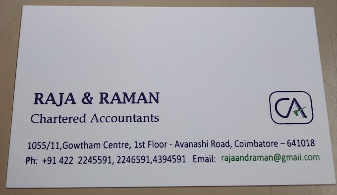 RAJA & RAMAN Chartered Accountants - Reviews - Phone No. - Address ...